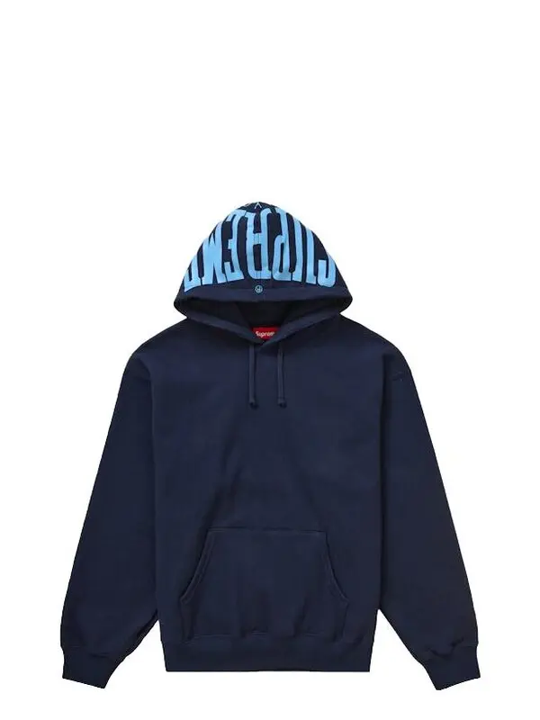 Supreme Warm Up Hooded Sweatshirt Ss24 - Navy Blue