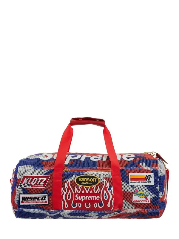 Supreme Vanson Leathers Cordura Mesh Duffle Bag - Red Camo