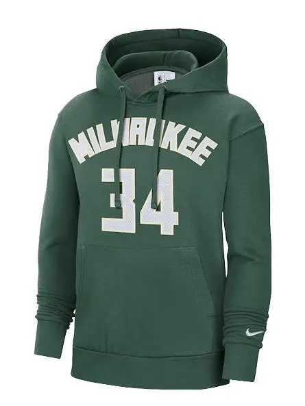 Nike Nba Milwaukee Bucks Giannis Antetokounmpo Essential Fleece Hoodie - Green