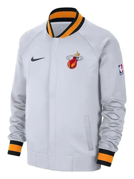 Nike Nba Miami Heat Showtime City Edition Drifit Jacket - White