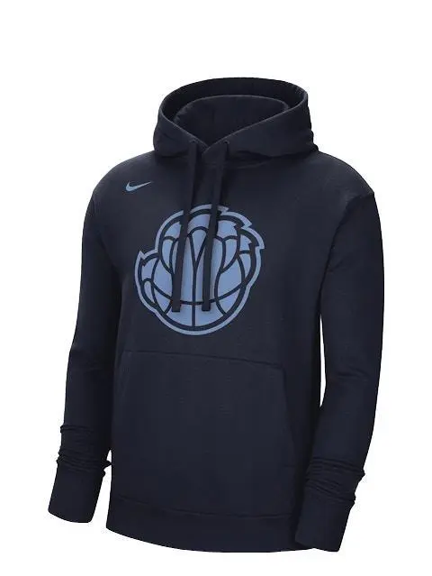 Nike Nba Memphis Grizzlies Essential Fleece Pullover Hoodie - Navy Blue