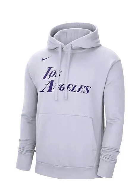 Nike Nba Los Angeles Lakers Lebron James City Edition Loose Fit Hoodie - White