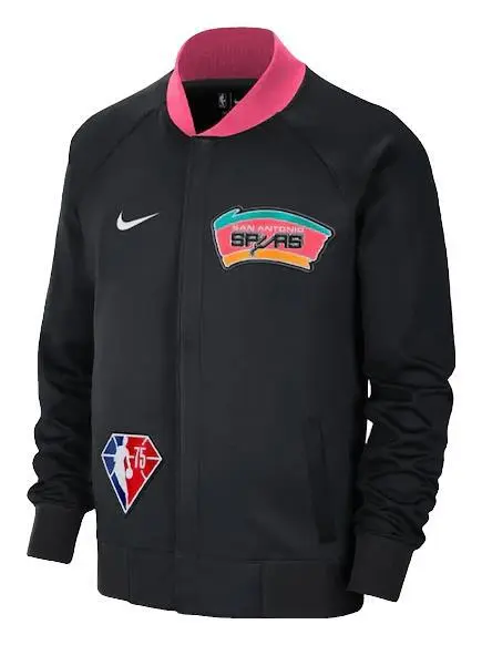 Nike Nba San Antonio Spurs Showtime City Edition Drifit Jacket - Black