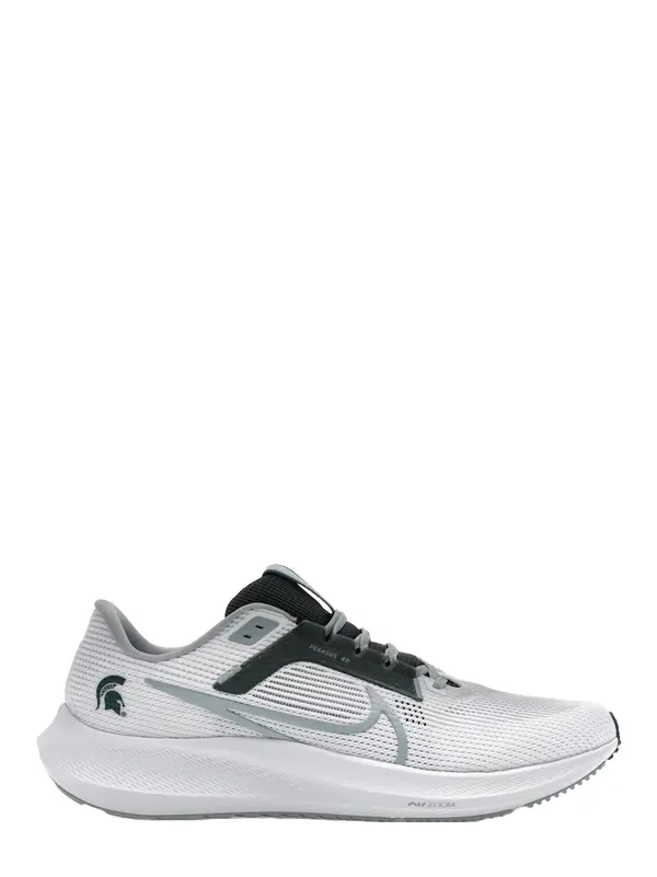 Nike Pegasus 40 Michigan State Sneakers - White/pro Green/silver Wing