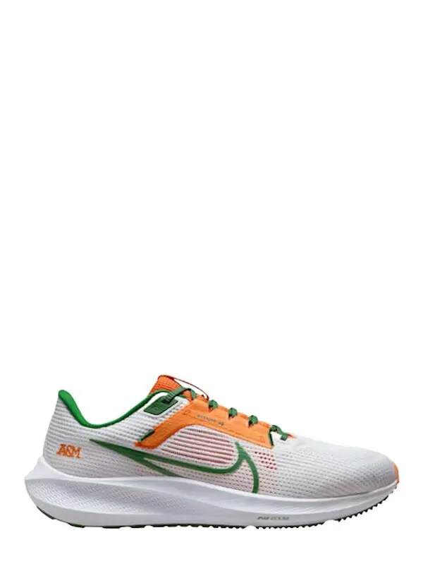 Nike Pegasus 40 Famu Sneakers - White/orange Horizon/fortress Green