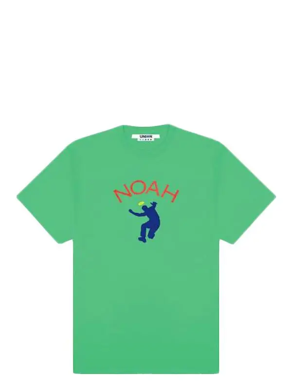 NOAH X Union Small Logo Lockup Tee Shirt - Pine