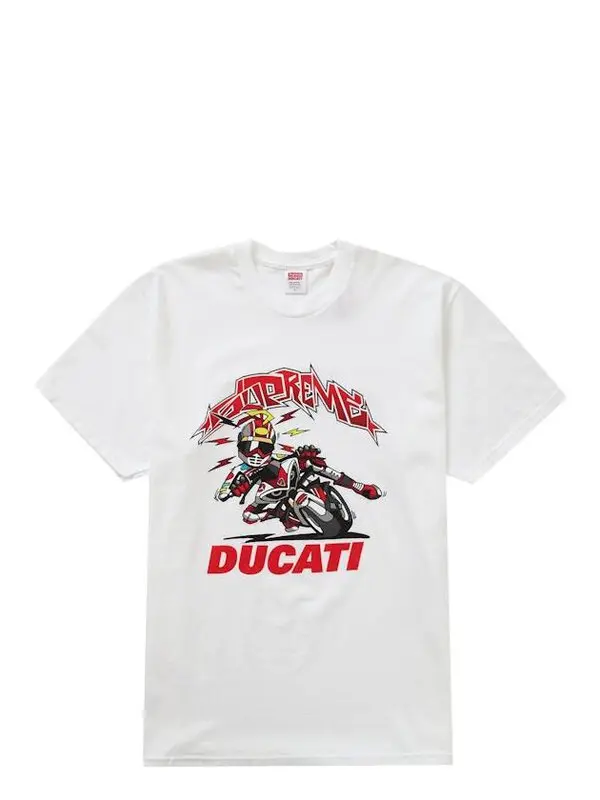Supreme Ducati Bike Tee Shirt - White