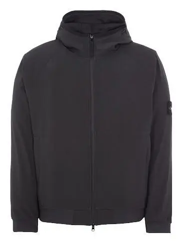 Stone Island Light Soft Shell-r E.dye Technology Jacket - Black