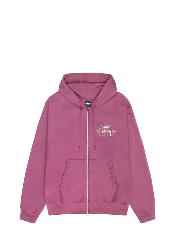 StÜssy Built To Last" Full Zip Hoodie - Berry