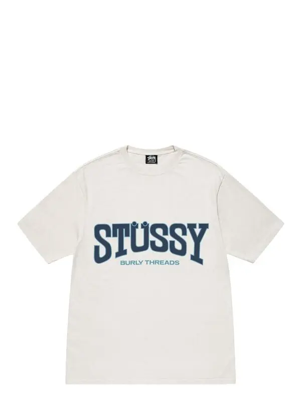 StÜssy Burly Threads Pigment Dyed Tee Shirt - Natural