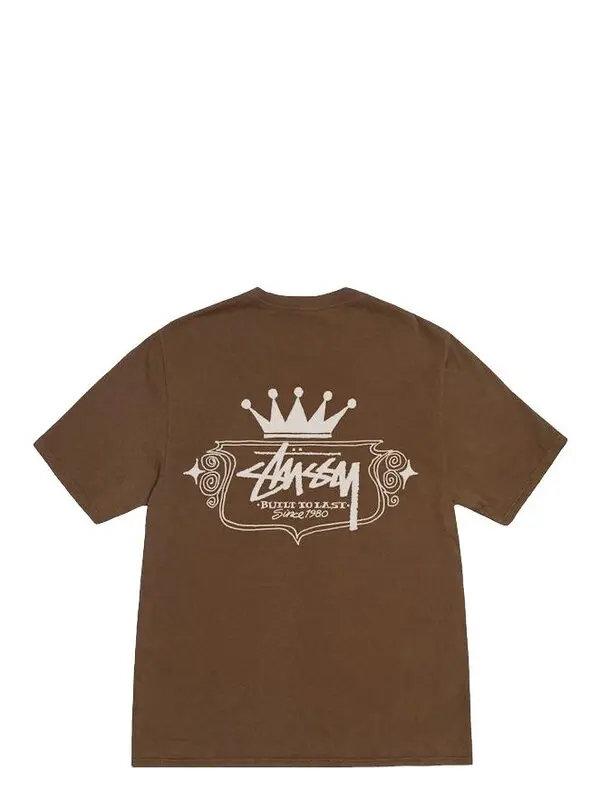 StÜssy Built To Last Pigment Dyed Tee Shirt - Brown