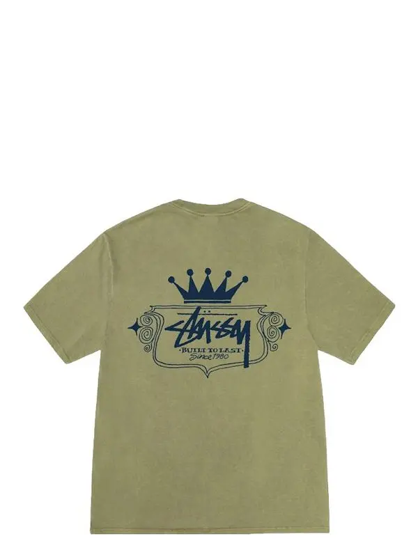 StÜssy Built To Last Pigment Dyed Tee Shirt - Olive