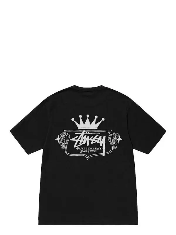 StÜssy Built To Last Pigment Dyed Tee Shirt - Black