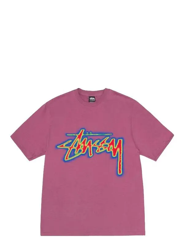 StÜssy Thermal Stock Tee Shirt - Berry