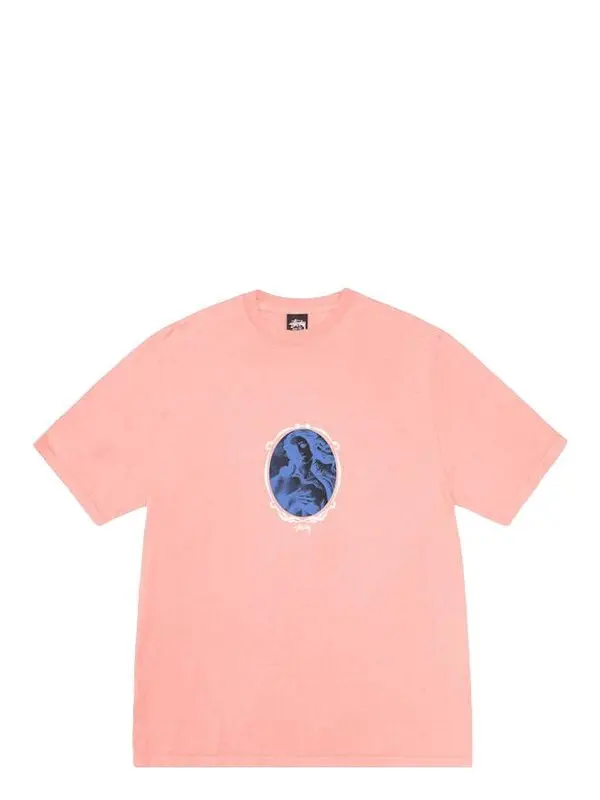 StÜssy Venus Oval Pigment Dyed Tee Shirt - Coral