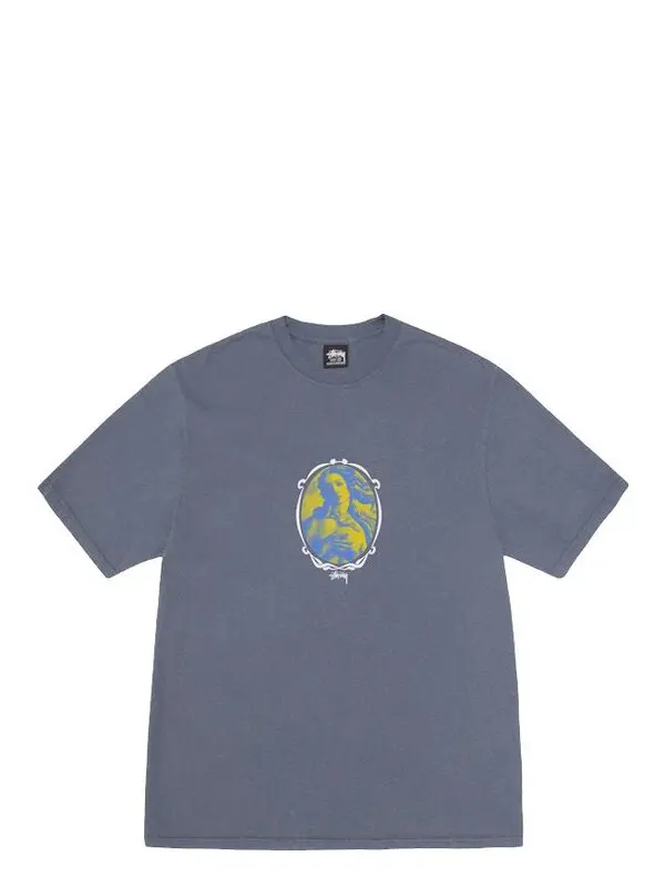 StÜssy Venus Oval Pigment Dyed Tee Shirt - Indigo