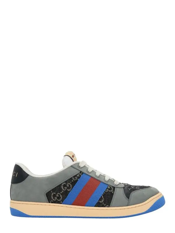 Gucci Screener Gg Sneakers - Grey/blue/brown