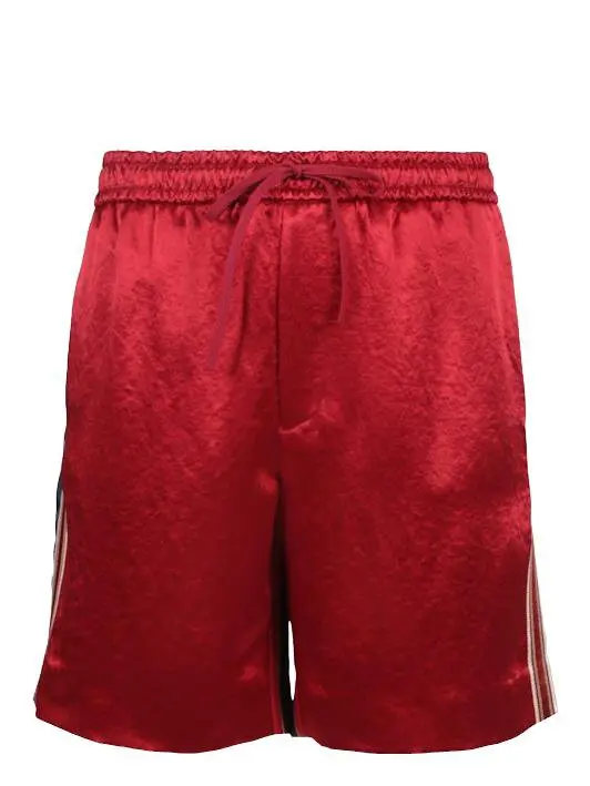 Gucci Striped Silk Bermuda Shorts - Live Red