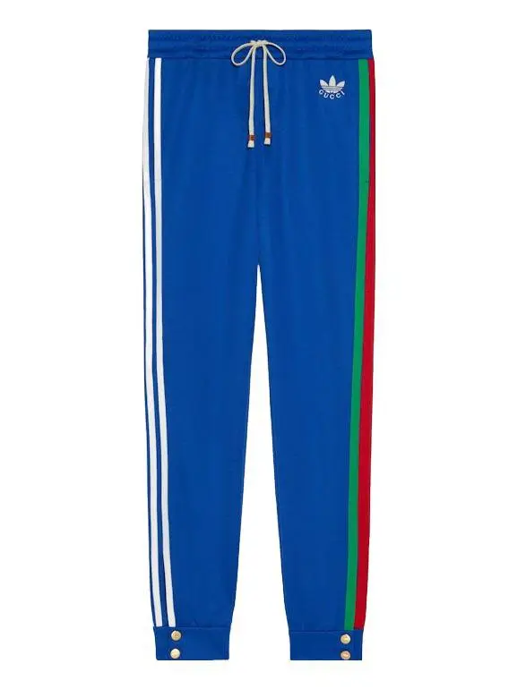 Gucci X Adidas Cotton Jersey Jogging Pant - Cobalt Blue