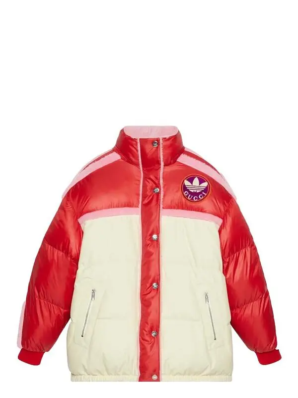 Gucci X Adidas Reversible Bomber Jacket - Pinkred/ivory