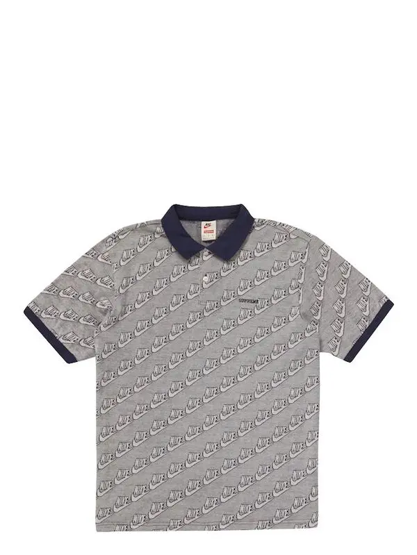 Supreme Nike Jacquard Polo Shirt - Navy Blue