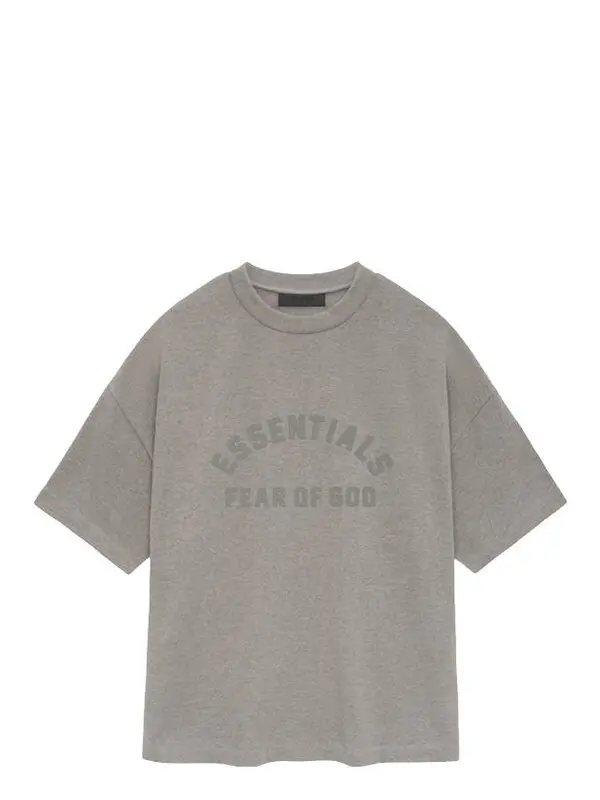 Fear Of God Essentials Core Collection Heavy Short Sleeve Tee Shirt - Heather Grey