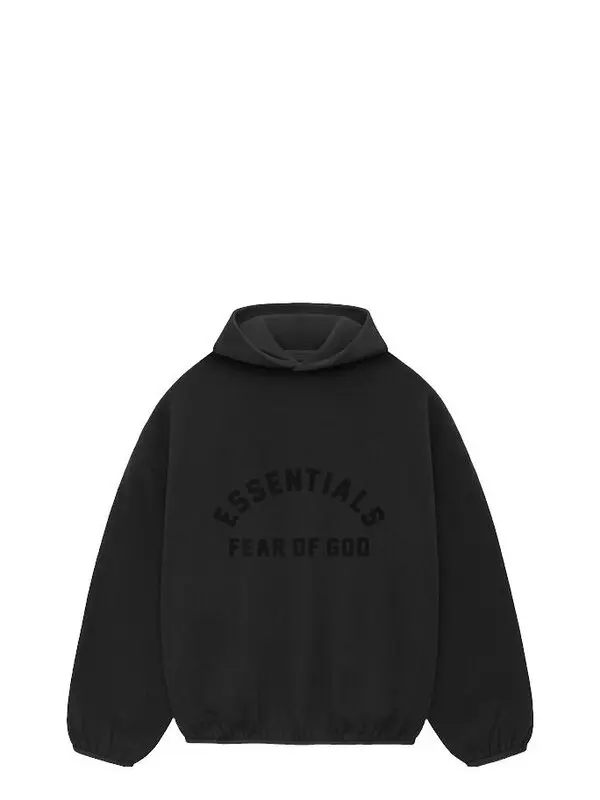 Fear Of God Essentials Core Collection Nylon Fleece Hoodie - Black/ Black