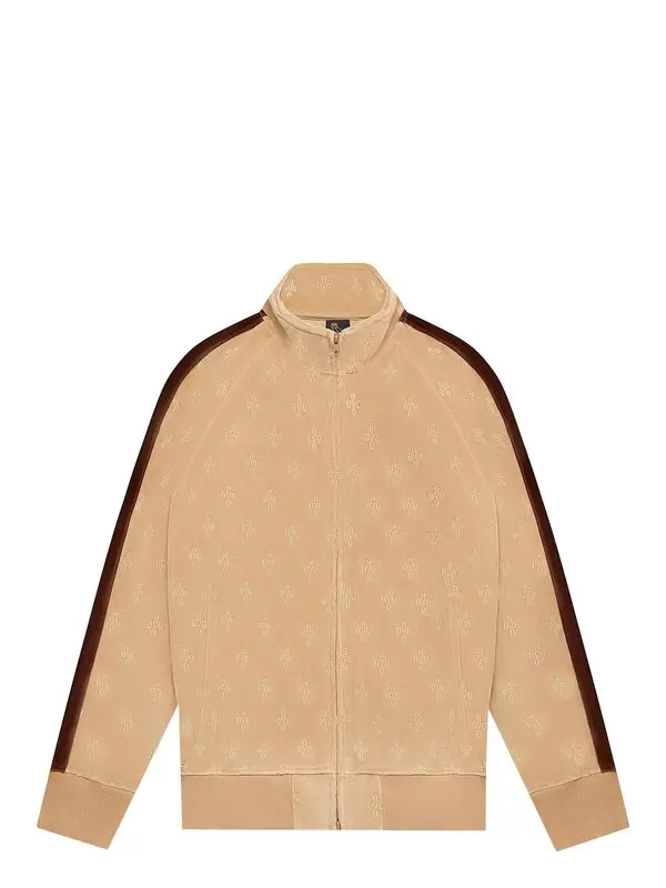 OVO Monogram Velour Track Jacket - Khaki