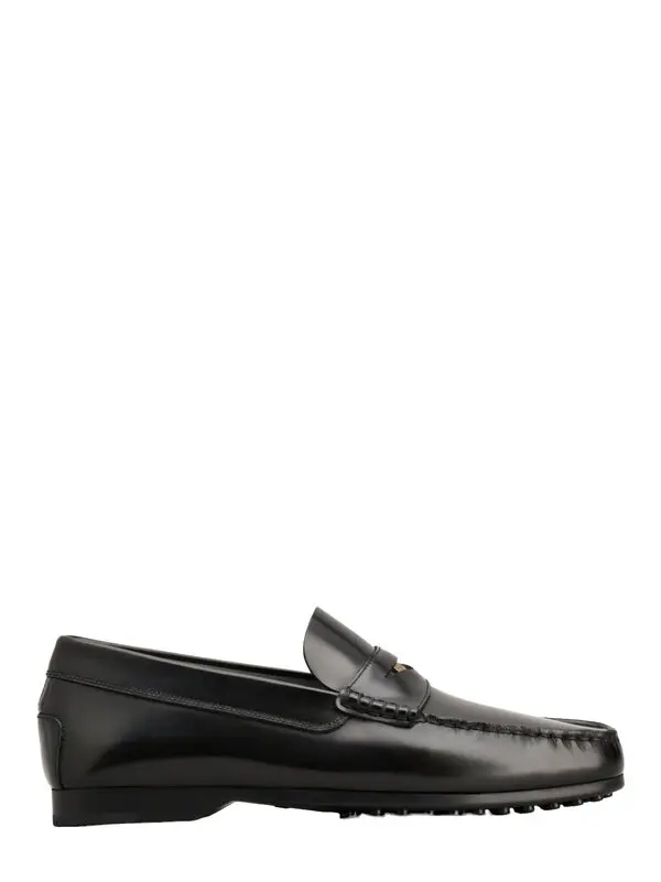 TOD'S Gommino Leather Loafers - Black