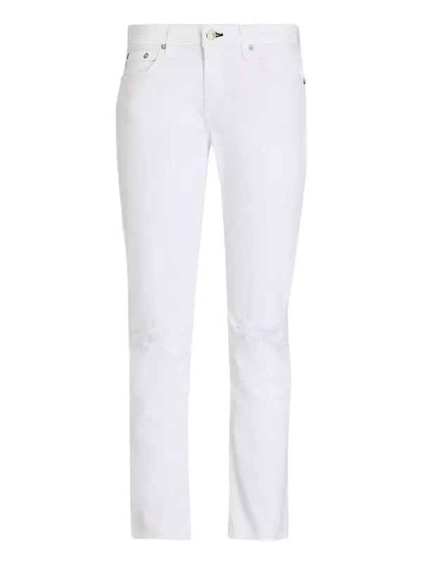 Rag & Bone Dre Cropped Boyfriend Jeans - White