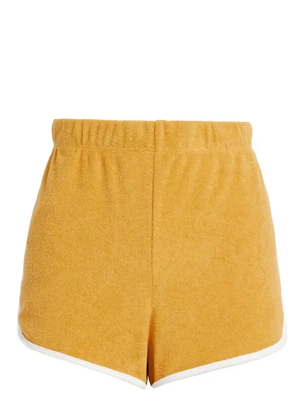 RE/DONE Cotton-blend Terry Shorts - Marigold