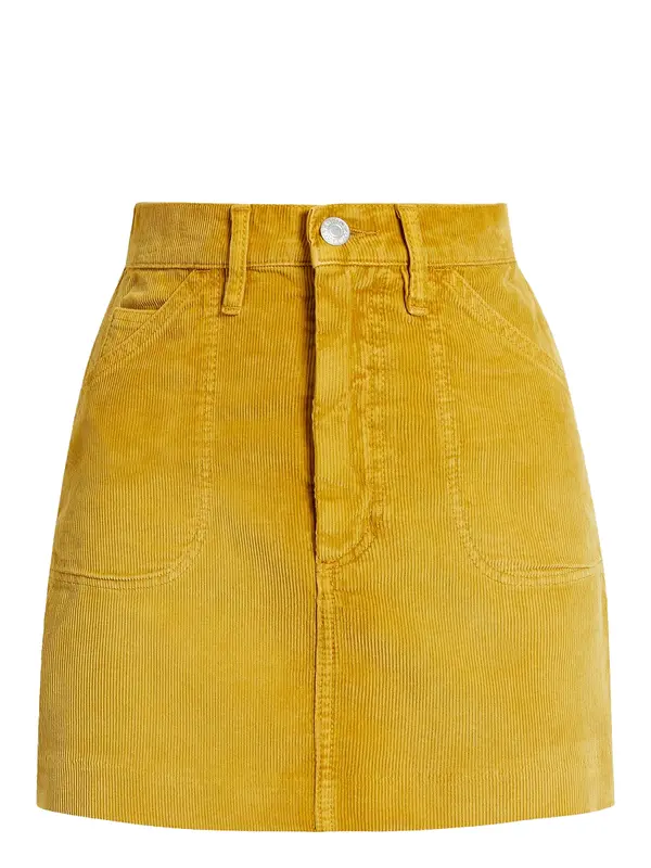 RE/DONE 70s Cotton-corduroy Mini Skirt - Marigold
