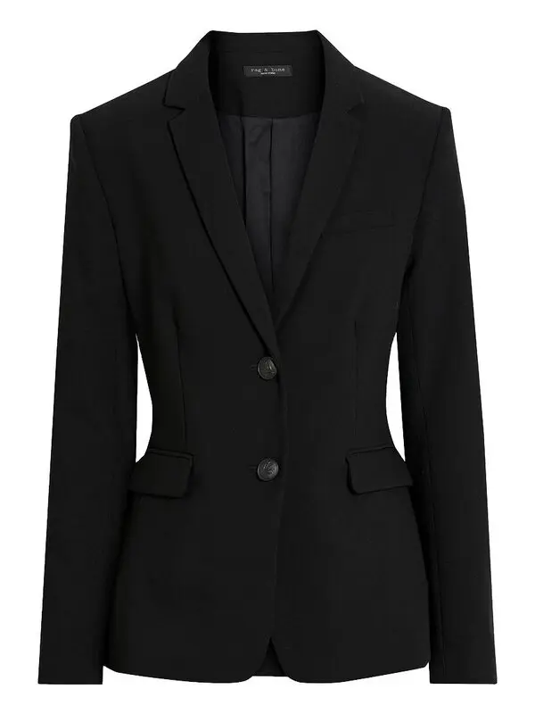 Rag & Bone Razor Crepe Blazer - Black