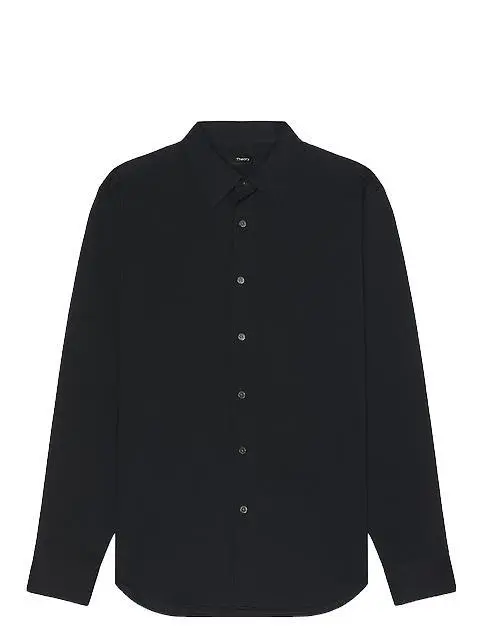 Theory Sylvain Structure Knit Shirt - Black