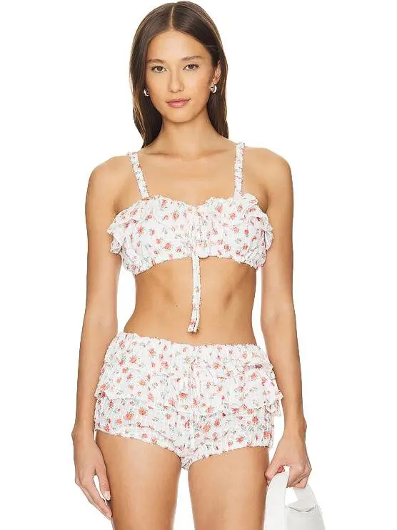 For Love & Lemons Gidget Top - Red