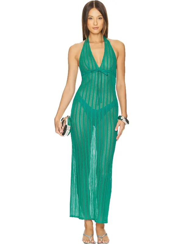 LOVERS AND FRIENDS Sarai Maxi Dress In Teal - Teal Green