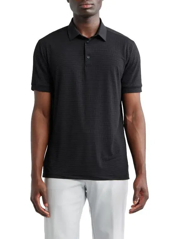 Mizzen+main Copa Pinstripe Polo - Black