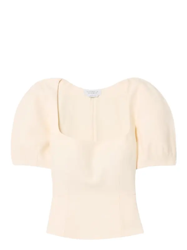 Gabriela Hearst Amer Wool And Silk-blend Top - Ivory