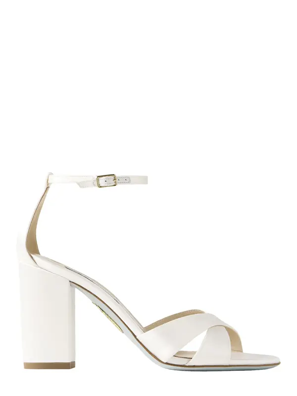 AQUAZZURA Divine 85 Satin Sandals - White