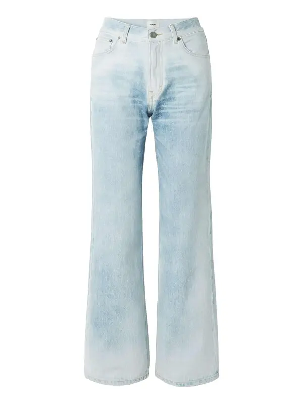 HAIKURE Korea High-rise Wide-leg Jeans - Blue