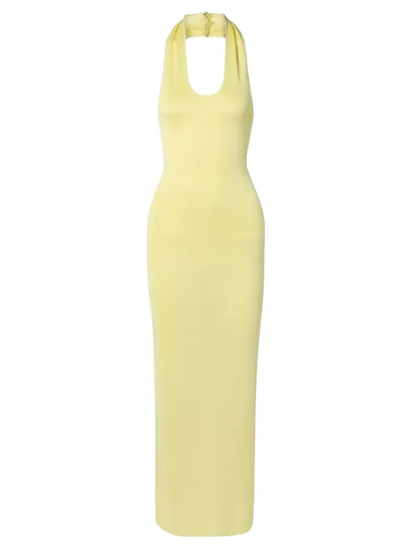Khaite Coraline Jersey Maxi Dress - Yellow