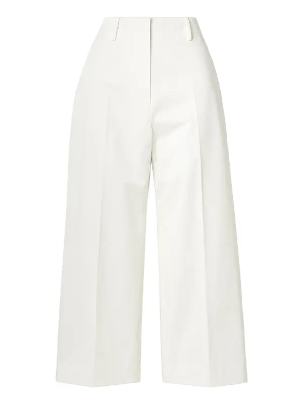 Proenza Schouler Amara Cropped Wide-leg Pants - White