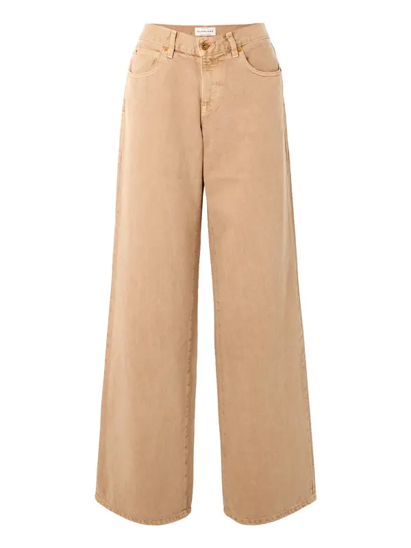 SLVRLAKE Mica Low-rise Wide-leg Jeans - Brown