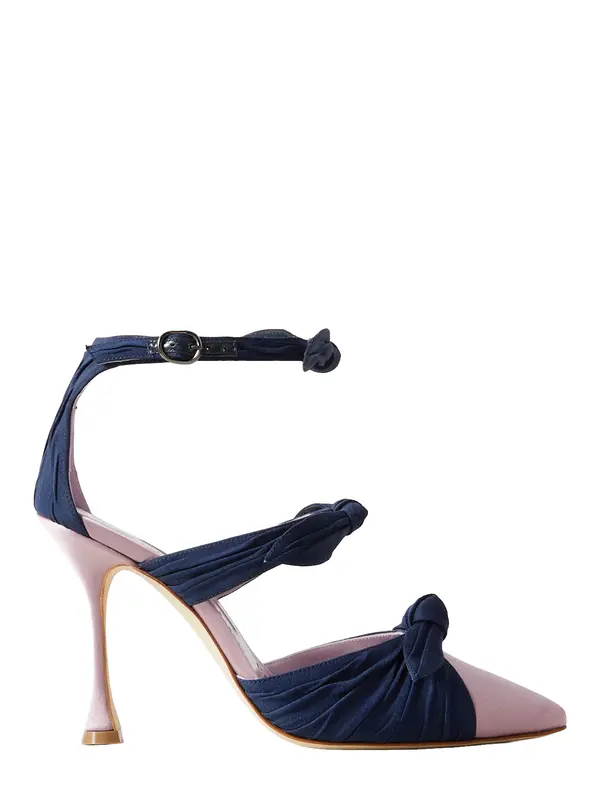 Manolo Blahnik Smyrna Bow-embellished Pumps - Purple