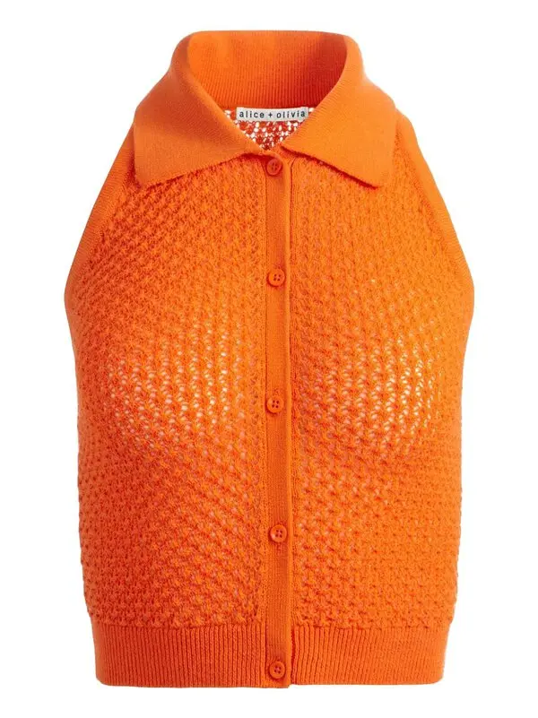 Alice + Olivia Miles Crochet Top - Orange