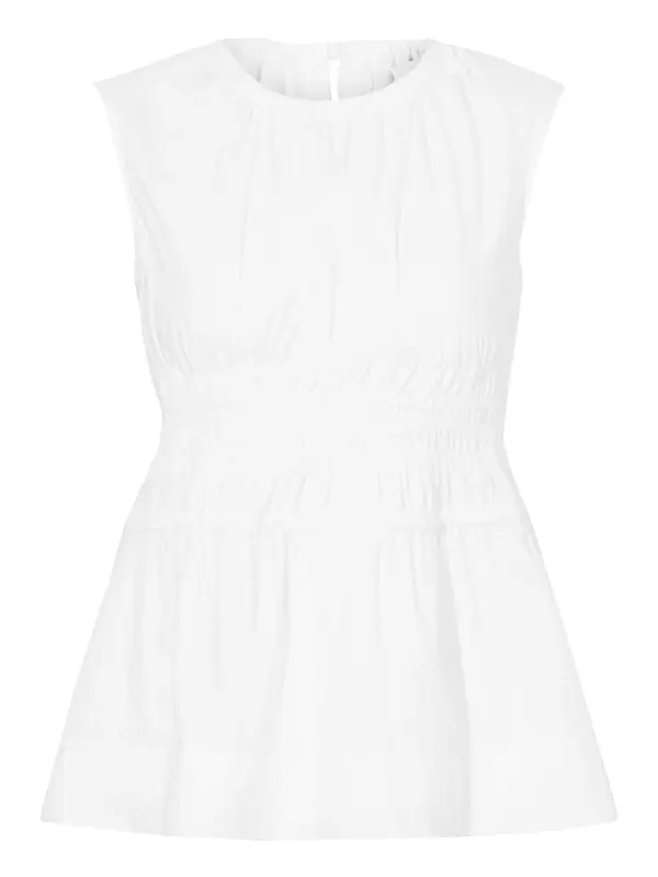 Proenza Schouler White Label Birdie Cotton Blouse - White