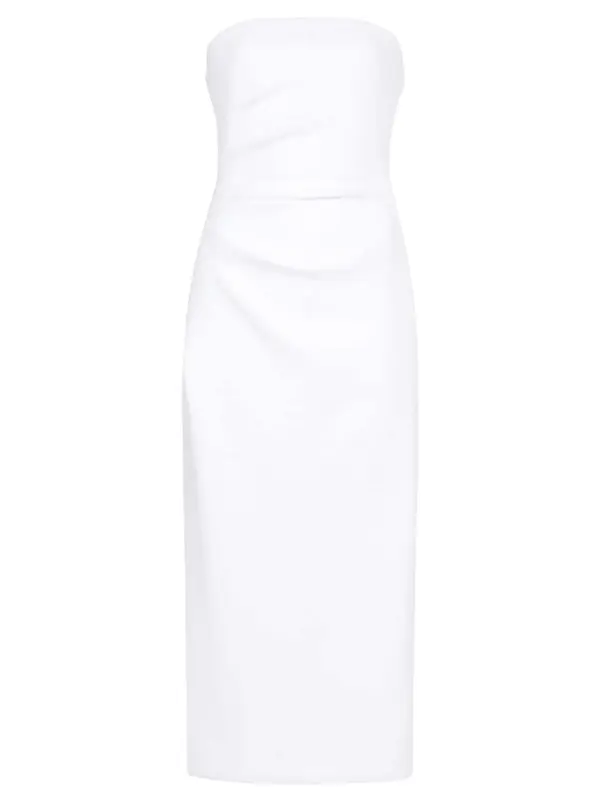 Proenza Schouler Shira Strapless Midi Dress - White