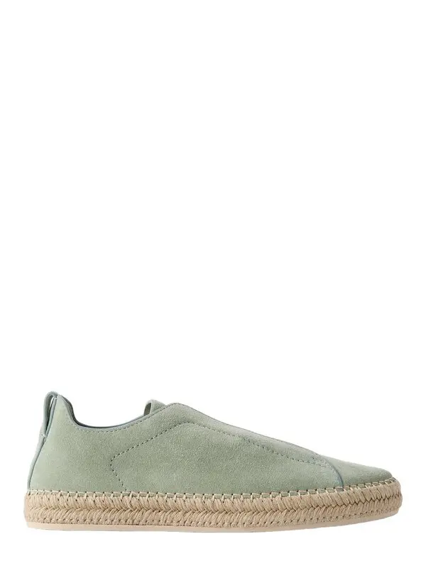 Zegna Triple Stitch™ Suede Slip-on Sneakers - Green