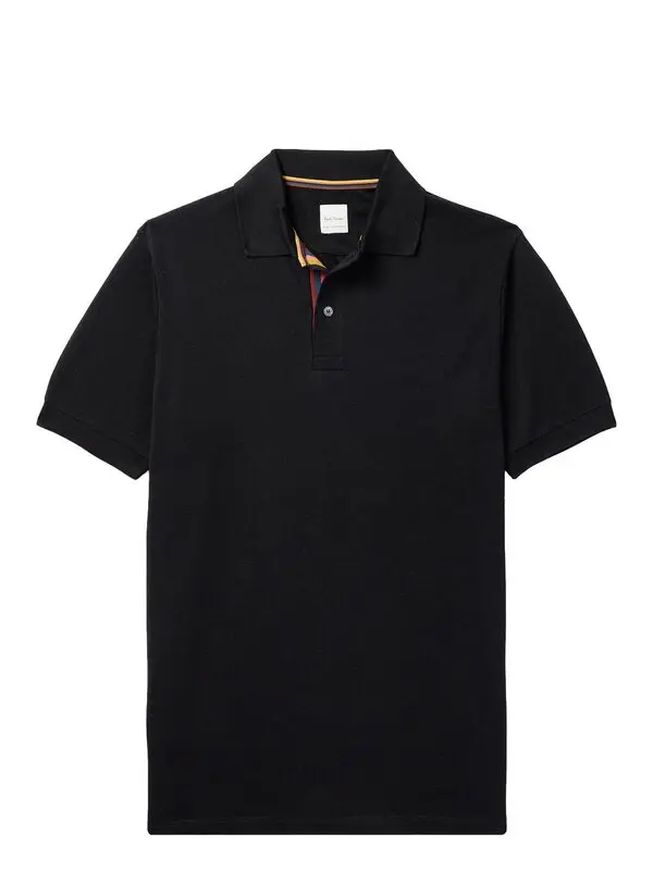 Paul Smith Cotton-piqué Polo Shirt - Black