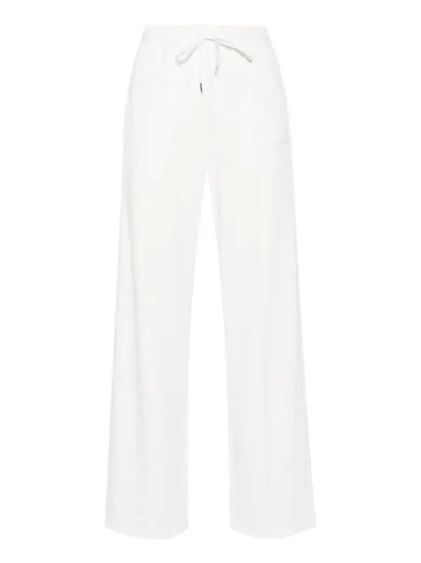 P.a.r.o.s.h Logo-embroidered Straight Trousers - White